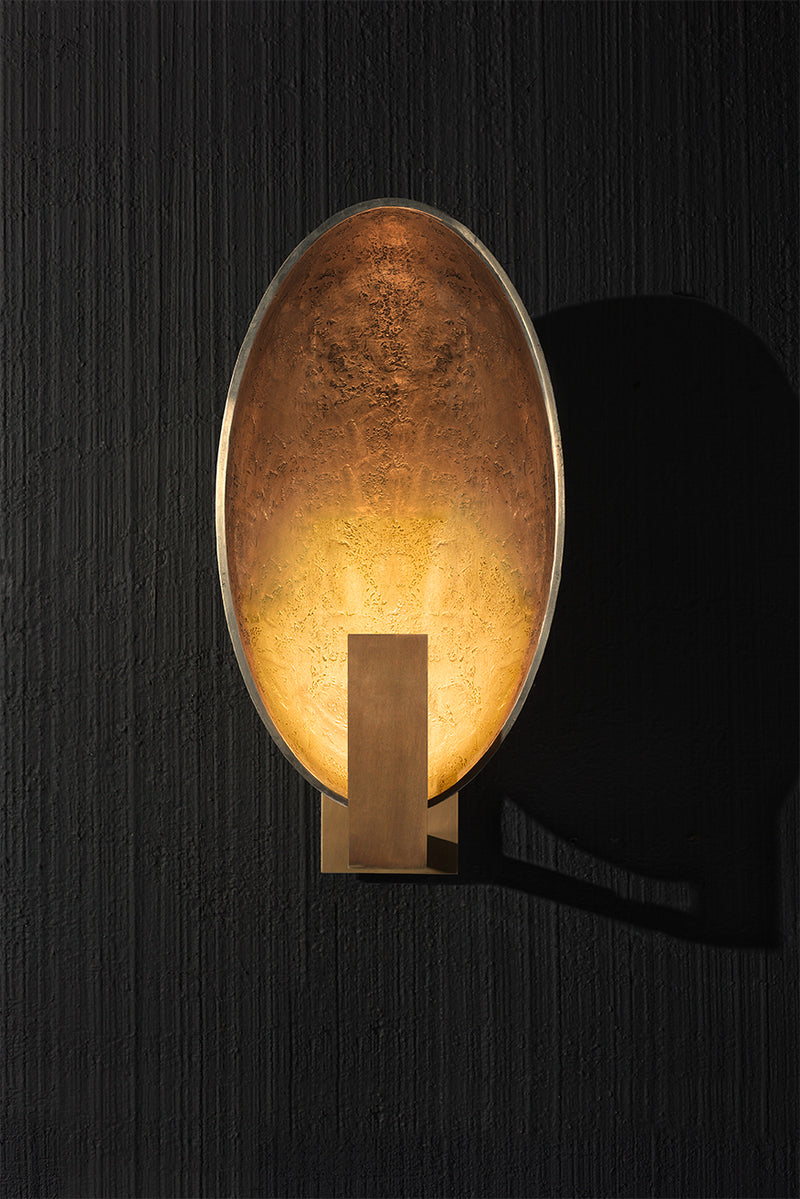 Gina Wall Sconce – Shell-Shaped White Cast Brass Light