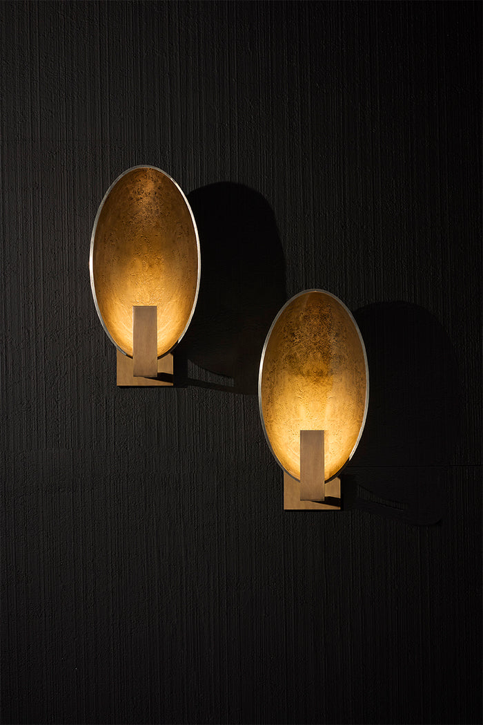 Gina Wall Sconce – Shell-Shaped White Cast Brass Light