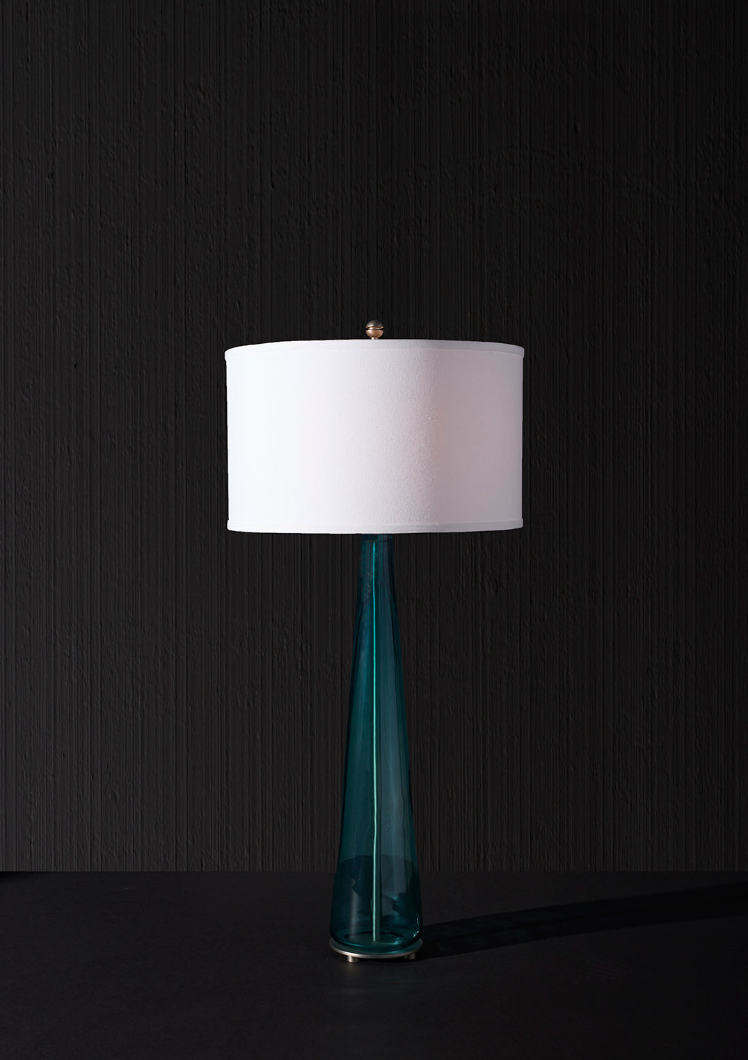 Surinda Table Lamp – Turquoise Narrow Taper Crystal Column